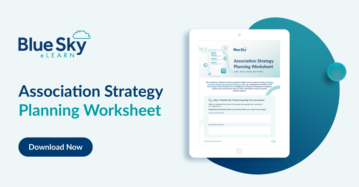 Association Strategy Planning Worksheet | Blue Sky eLearn